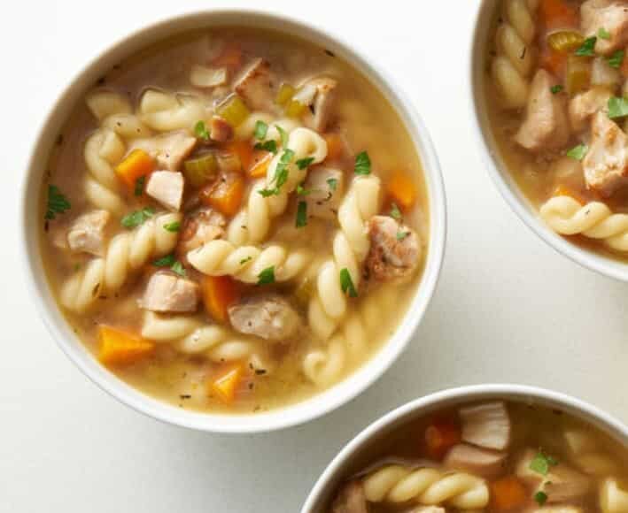 Chicken Soup with Gemelli . Recipe for Weight Loss Diet - Cook After Me